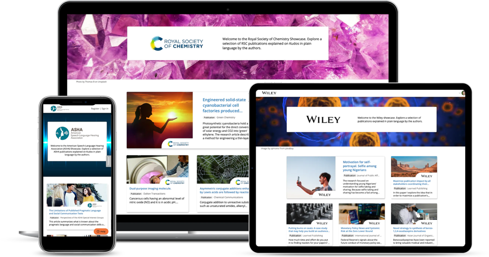 Kudos launches Showcases: a new service for publishers
