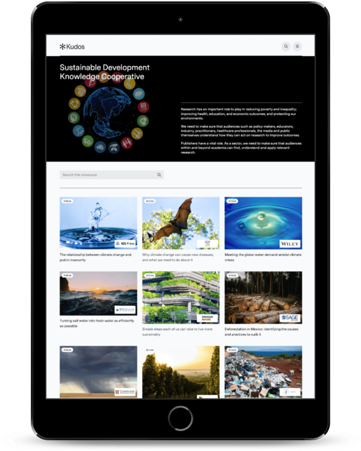 Kudos announces major initiative to drive better understanding of SDG ...